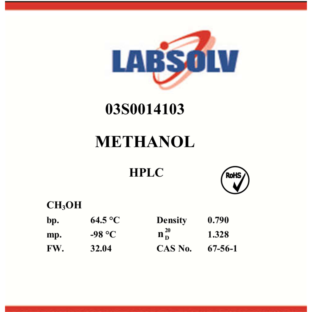 03S0014104 - Methanol HPLC - 4L (LabSolv) | Chem-Supply | Australia