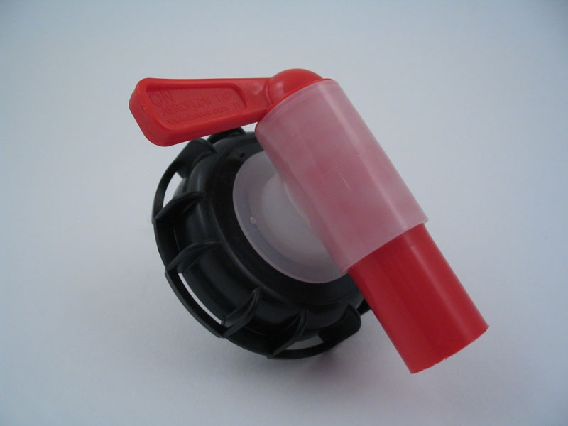 MIS-TAP-RED-58MM - Red Plastic Tap 58mm Cap Tap - Aeroflow PLASTIC 10L ...